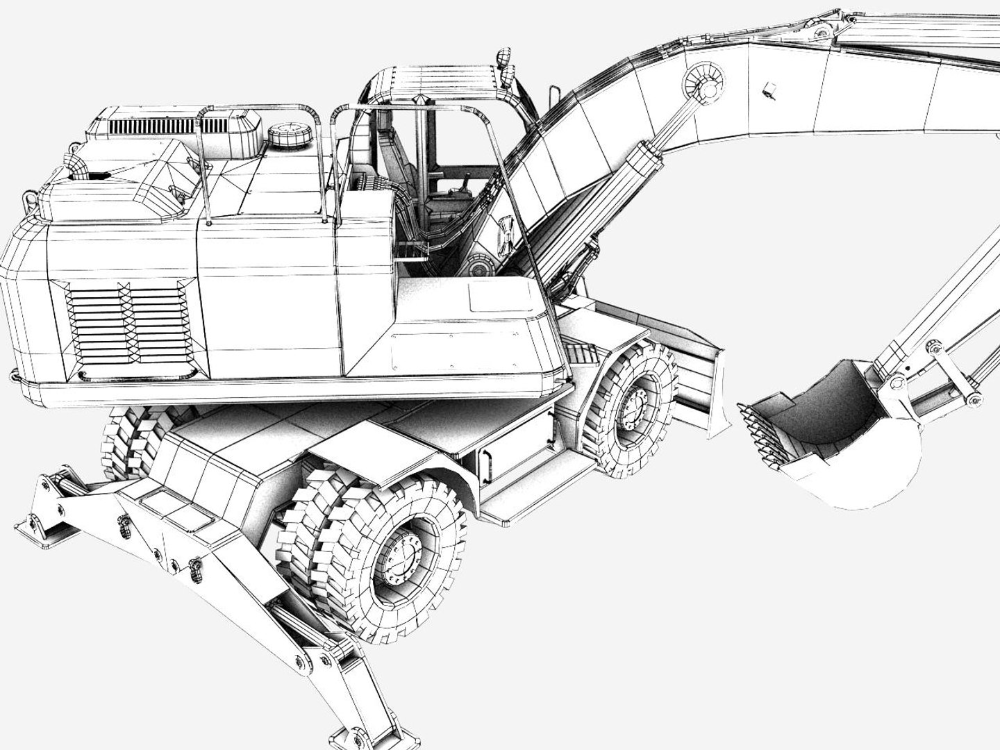Excavator Rigged 3D Model - TurboSquid 1652602