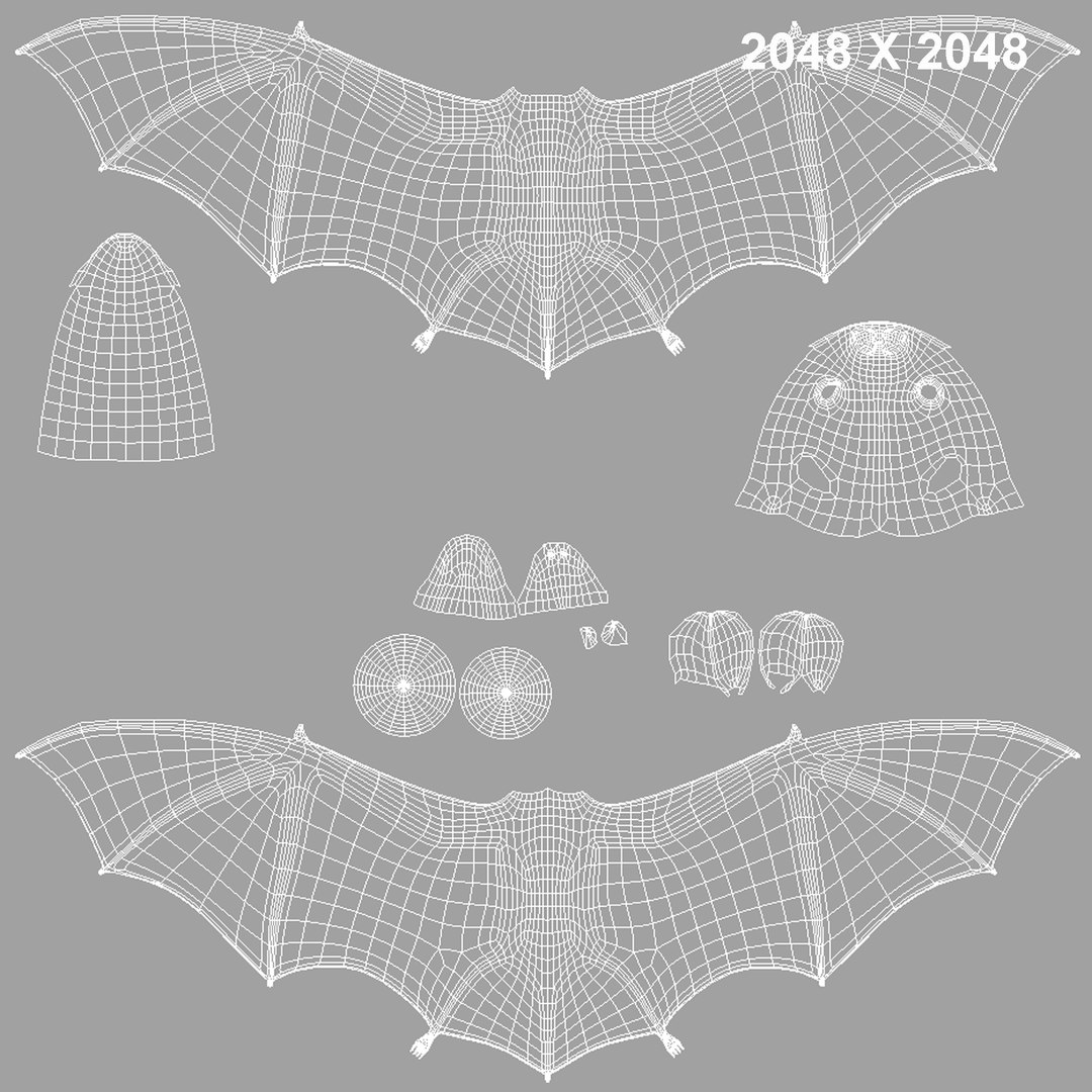 obj bats mammals wings