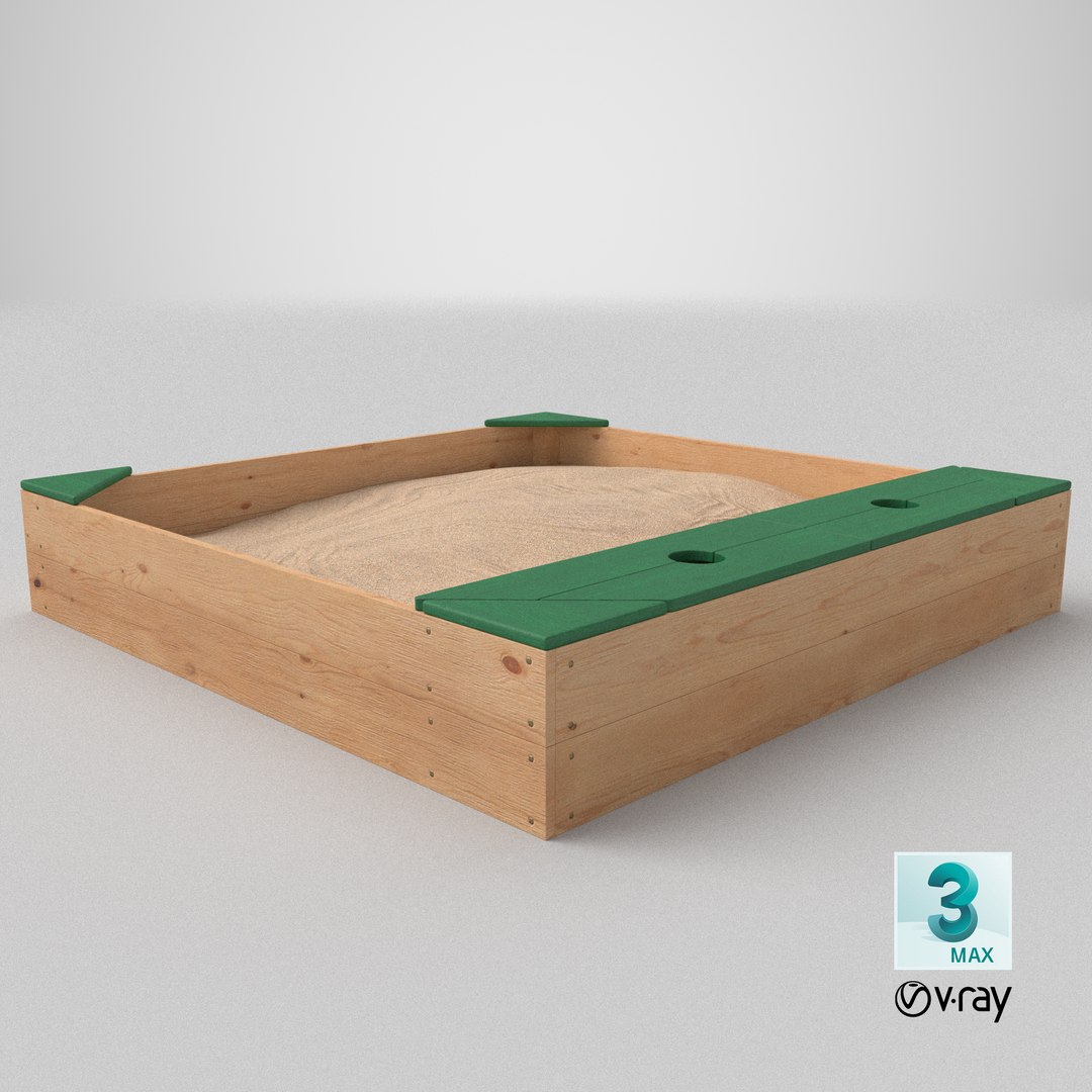 Wood Sandpit Storage Box 3D Model - TurboSquid 1621019