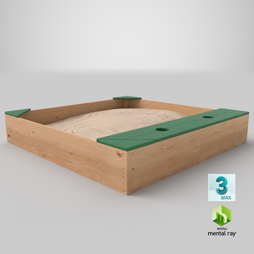 Wood Sandpit Storage Box 3D Model - TurboSquid 1621019