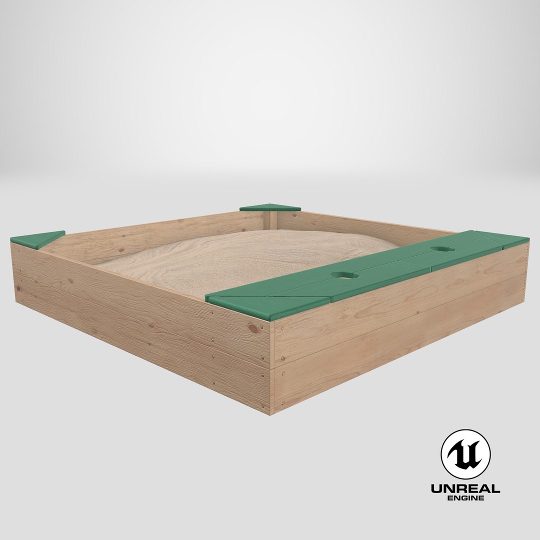 Wood Sandpit Storage Box 3D Model - TurboSquid 1621019