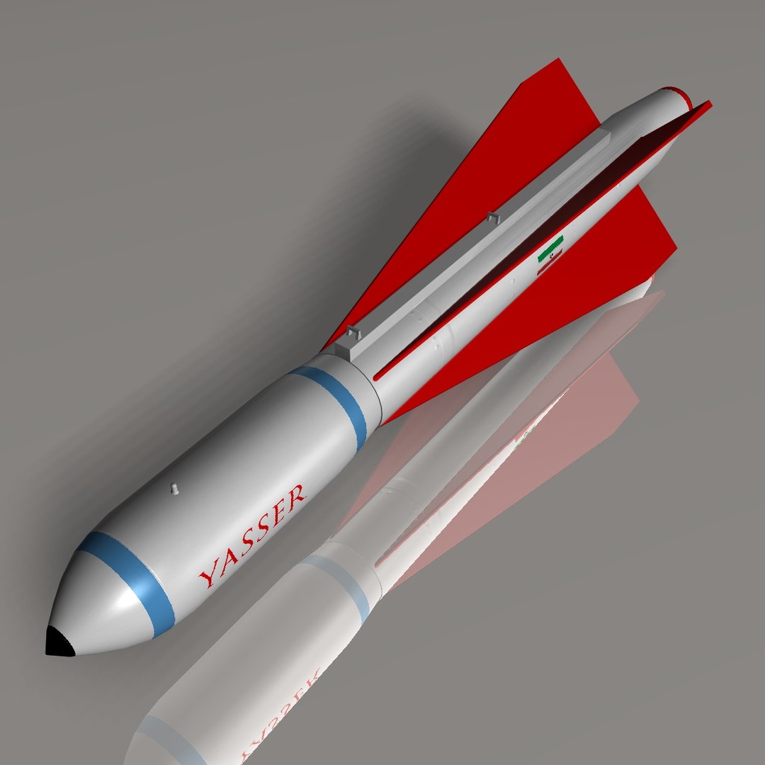 3d Model Iranian Missile Yasser
