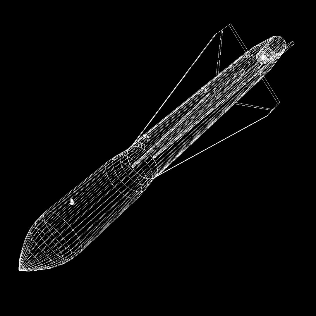 3d Model Iranian Missile Yasser
