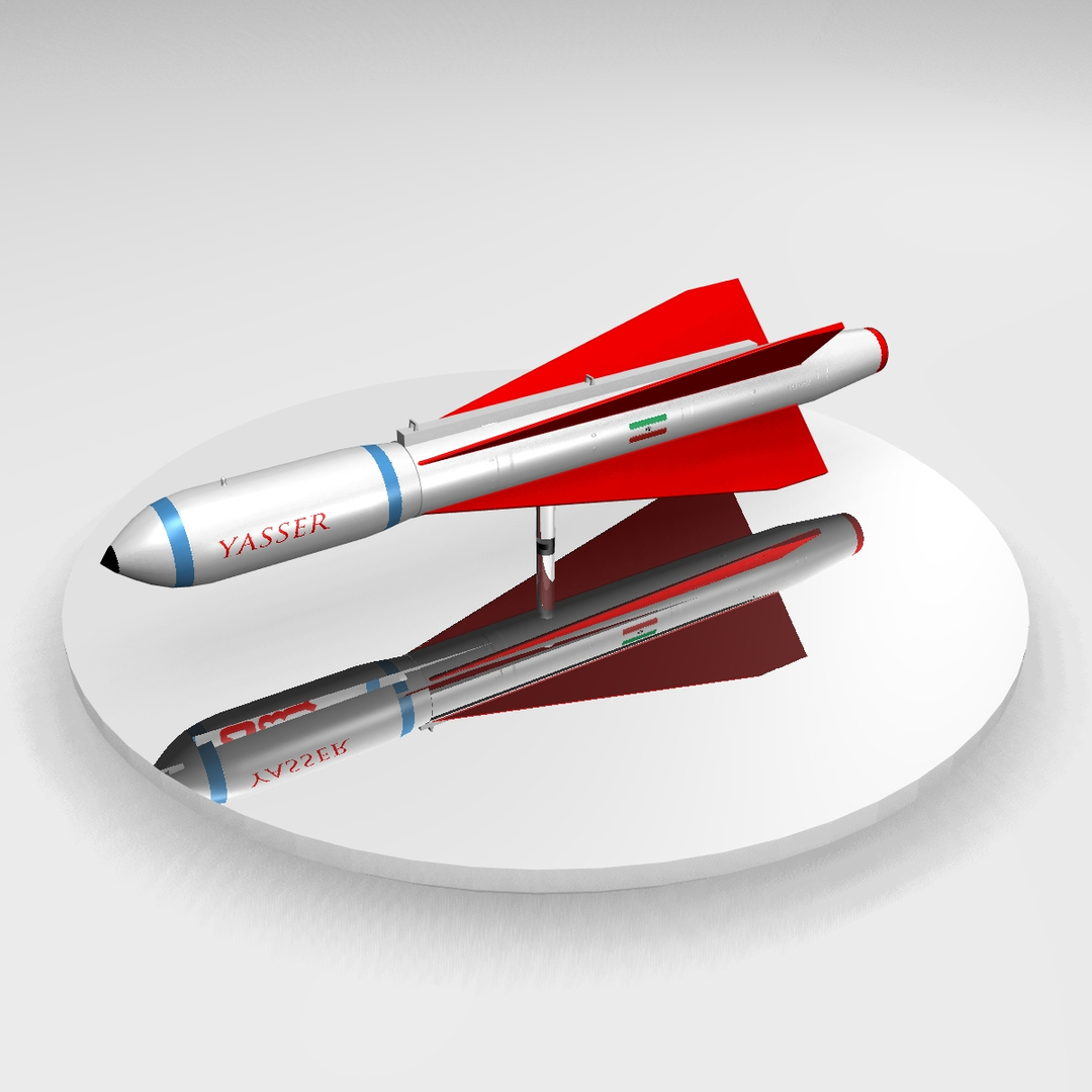 3d Model Iranian Missile Yasser