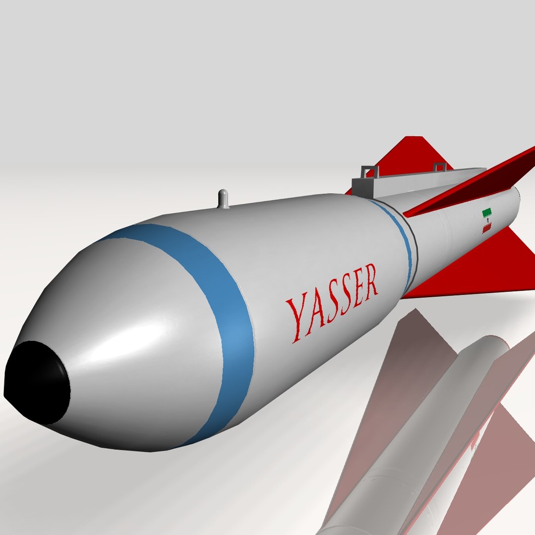 3d Model Iranian Missile Yasser