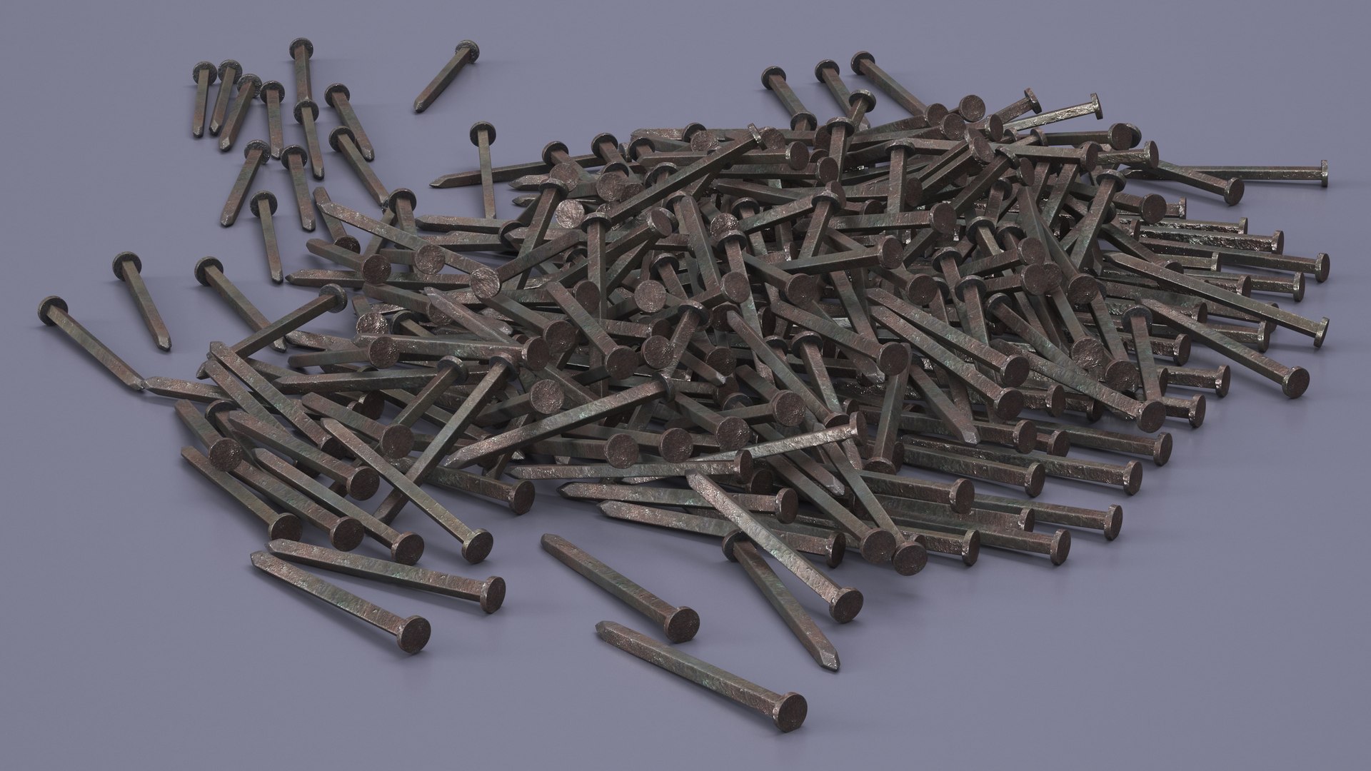 Old Industrial Nails Collection 5 Model - TurboSquid 2186948