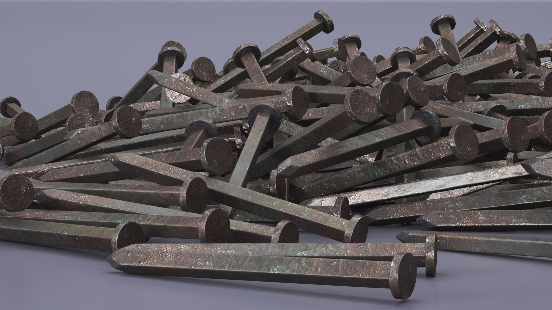 Old Industrial Nails Collection 5 Model - TurboSquid 2186948