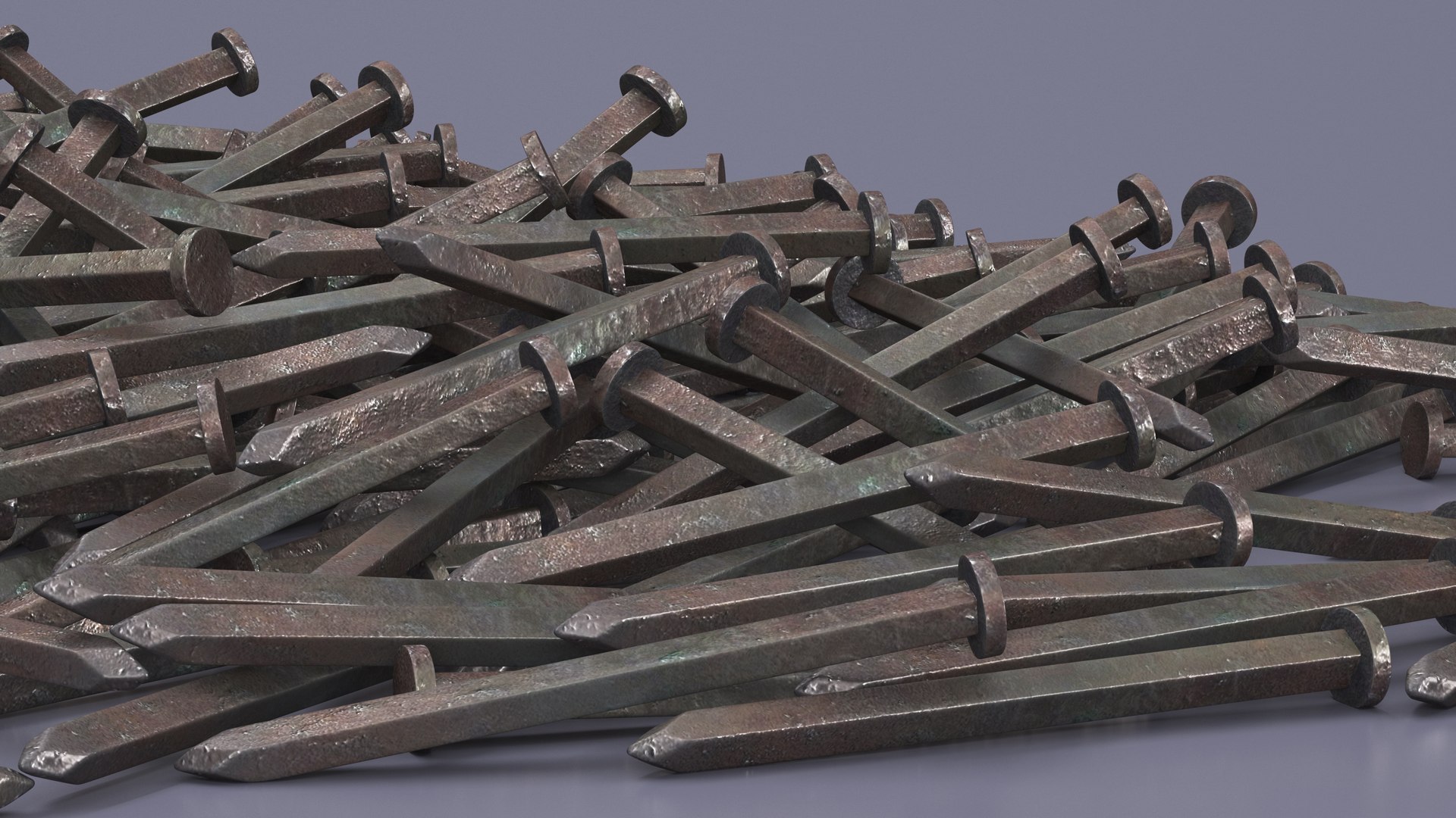 Old Industrial Nails Collection 5 Model - TurboSquid 2186948