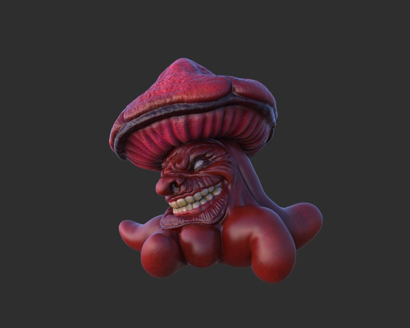 Dark Forest Evil Mushroom Model - TurboSquid 1461109