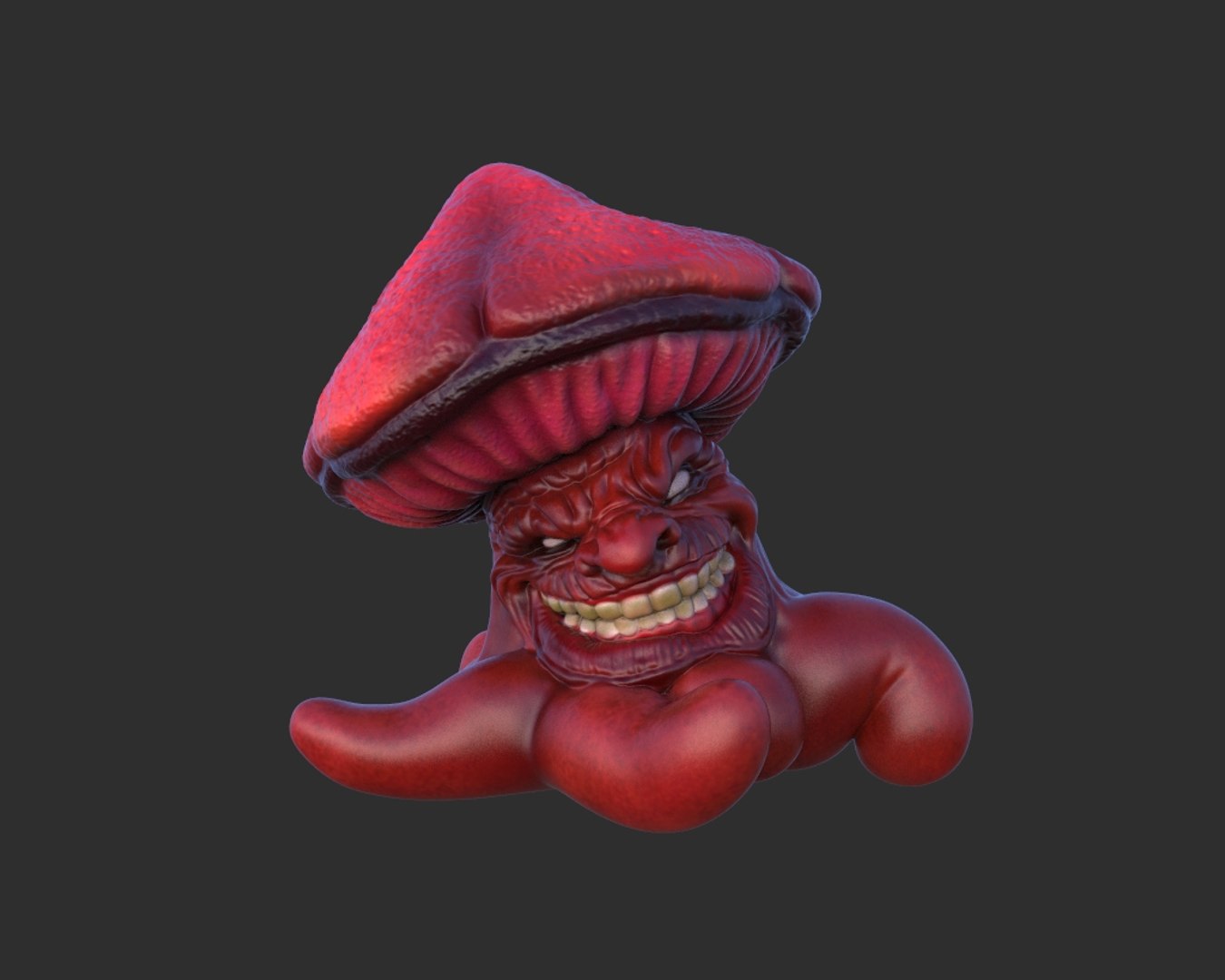 Dark Forest Evil Mushroom Model - TurboSquid 1461109