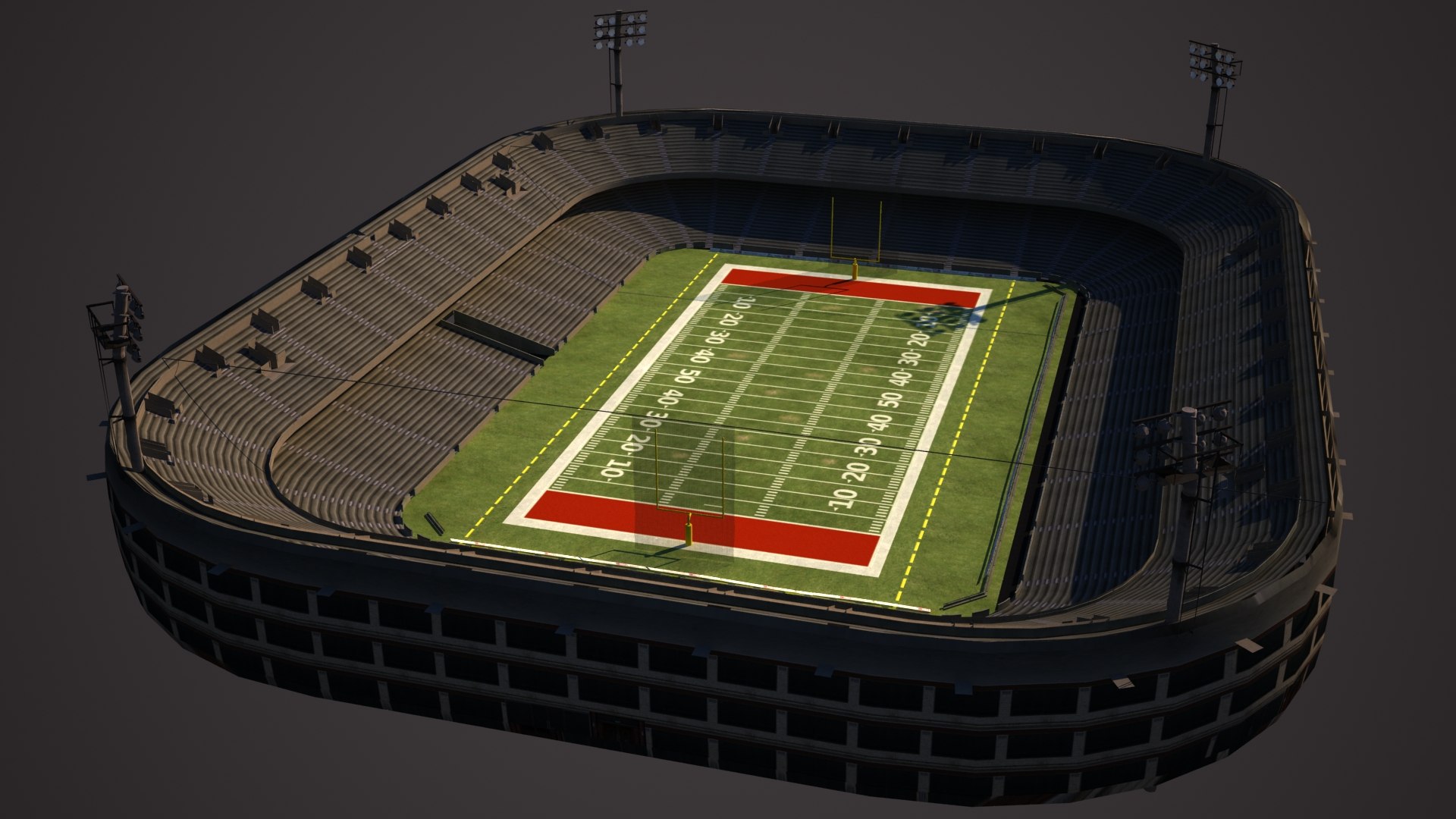 Football Stadium 3d Model