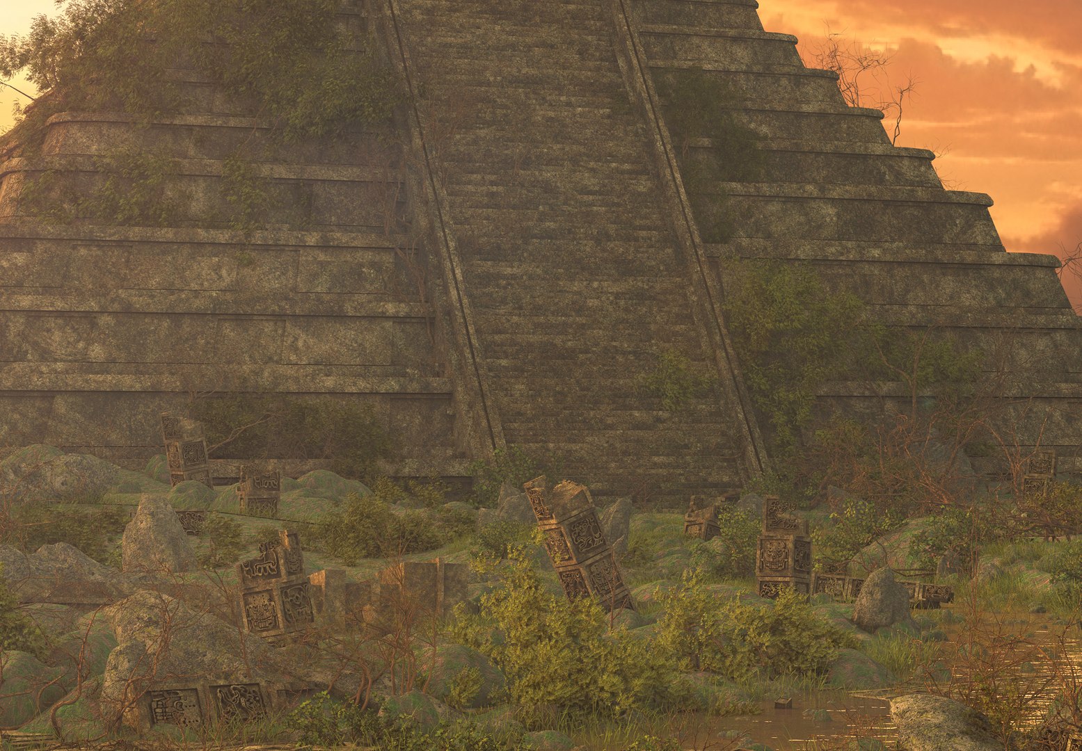 Fantasy Pyramid Ruins Environment 3D - TurboSquid 1779990