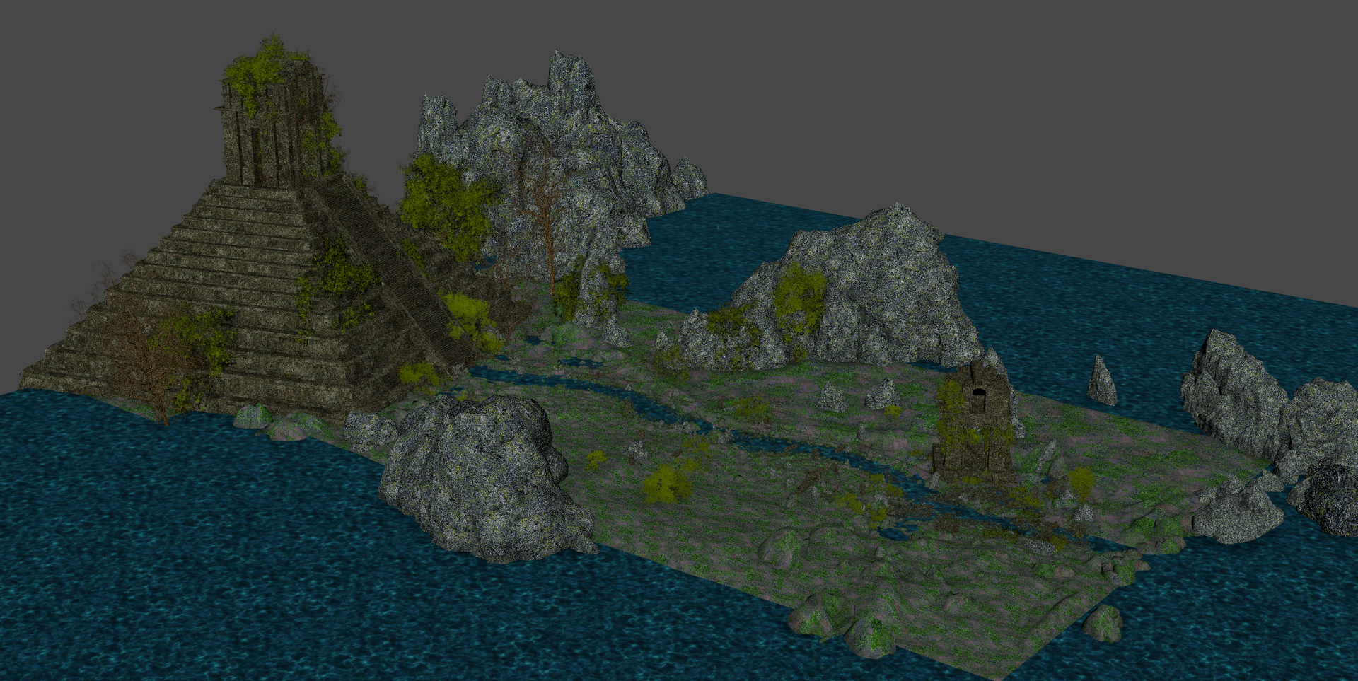 Fantasy Pyramid Ruins Environment 3D - TurboSquid 1779990