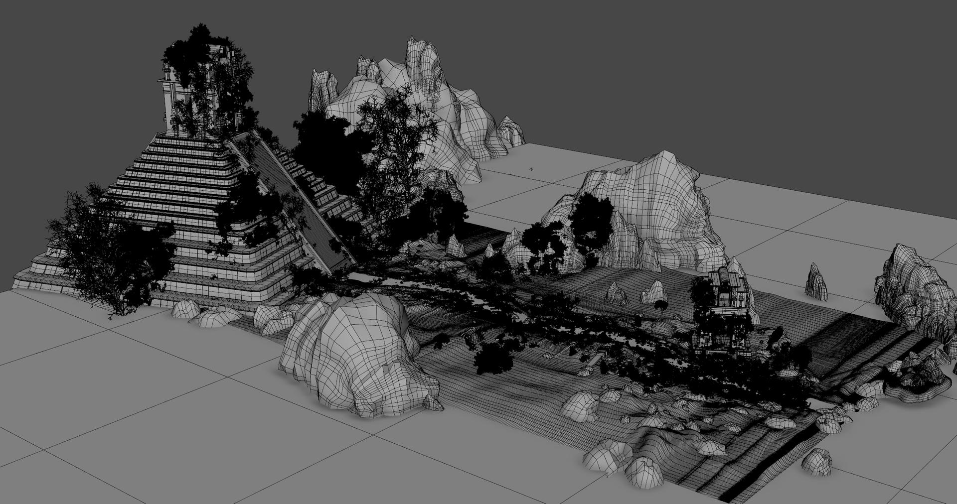 Fantasy Pyramid Ruins Environment 3D - TurboSquid 1779990