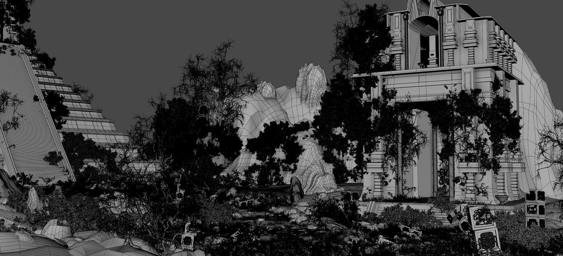 Fantasy Pyramid Ruins Environment 3D - TurboSquid 1779990