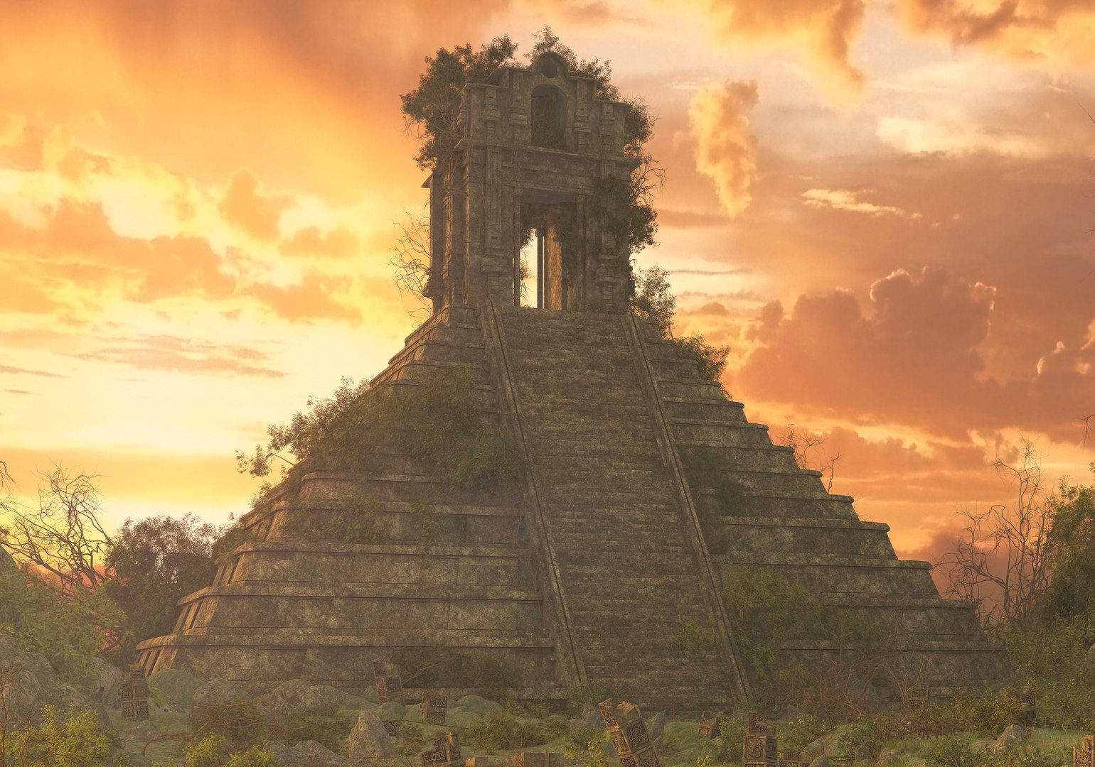 Fantasy Pyramid Ruins Environment 3D - TurboSquid 1779990