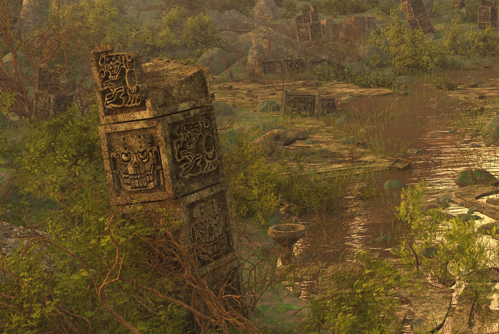 Fantasy Pyramid Ruins Environment 3D - TurboSquid 1779990