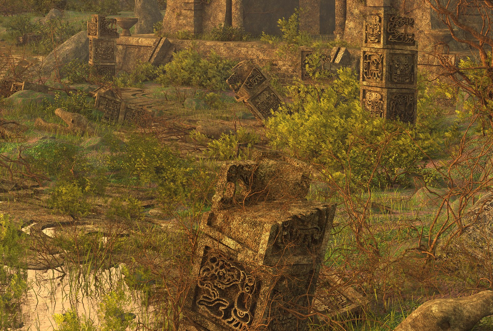 Fantasy Pyramid Ruins Environment 3D - TurboSquid 1779990