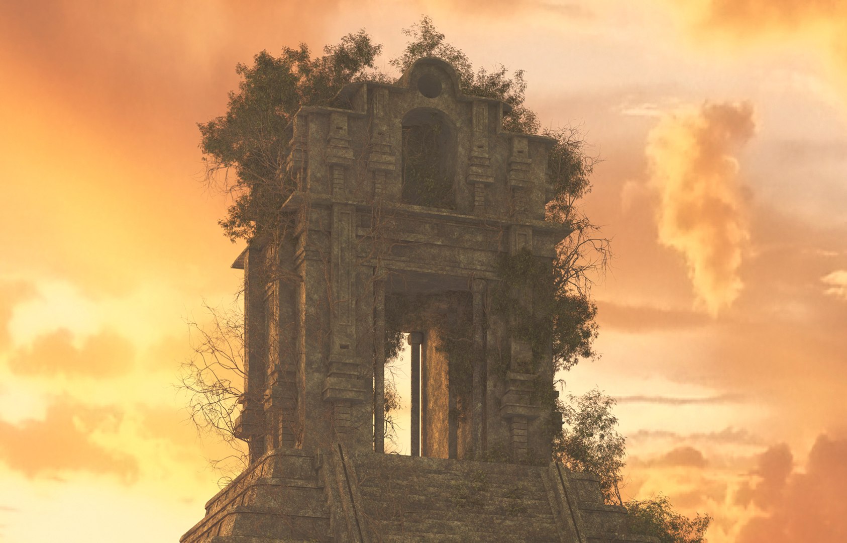 Fantasy Pyramid Ruins Environment 3D - TurboSquid 1779990