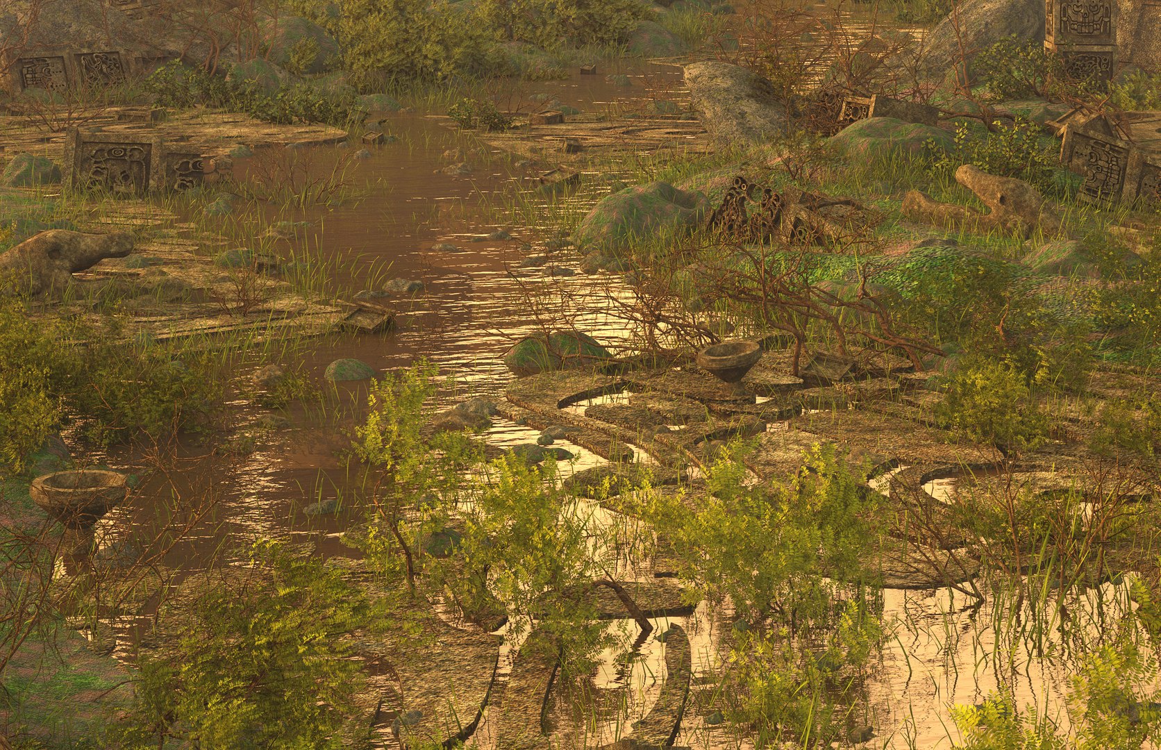 Fantasy Pyramid Ruins Environment 3D - TurboSquid 1779990