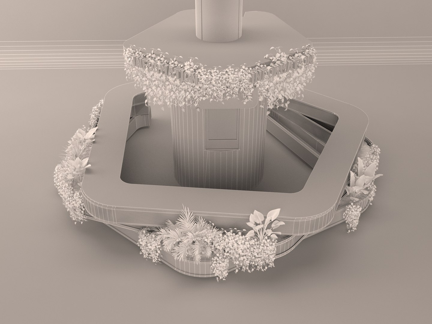 Information Desk Info 3D - TurboSquid 1509135