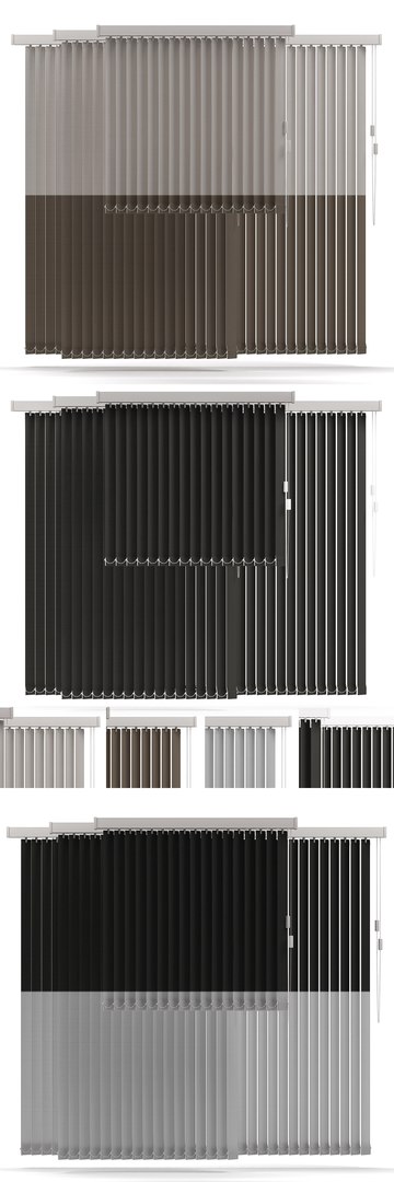 3d Vertical Blind 4 Model