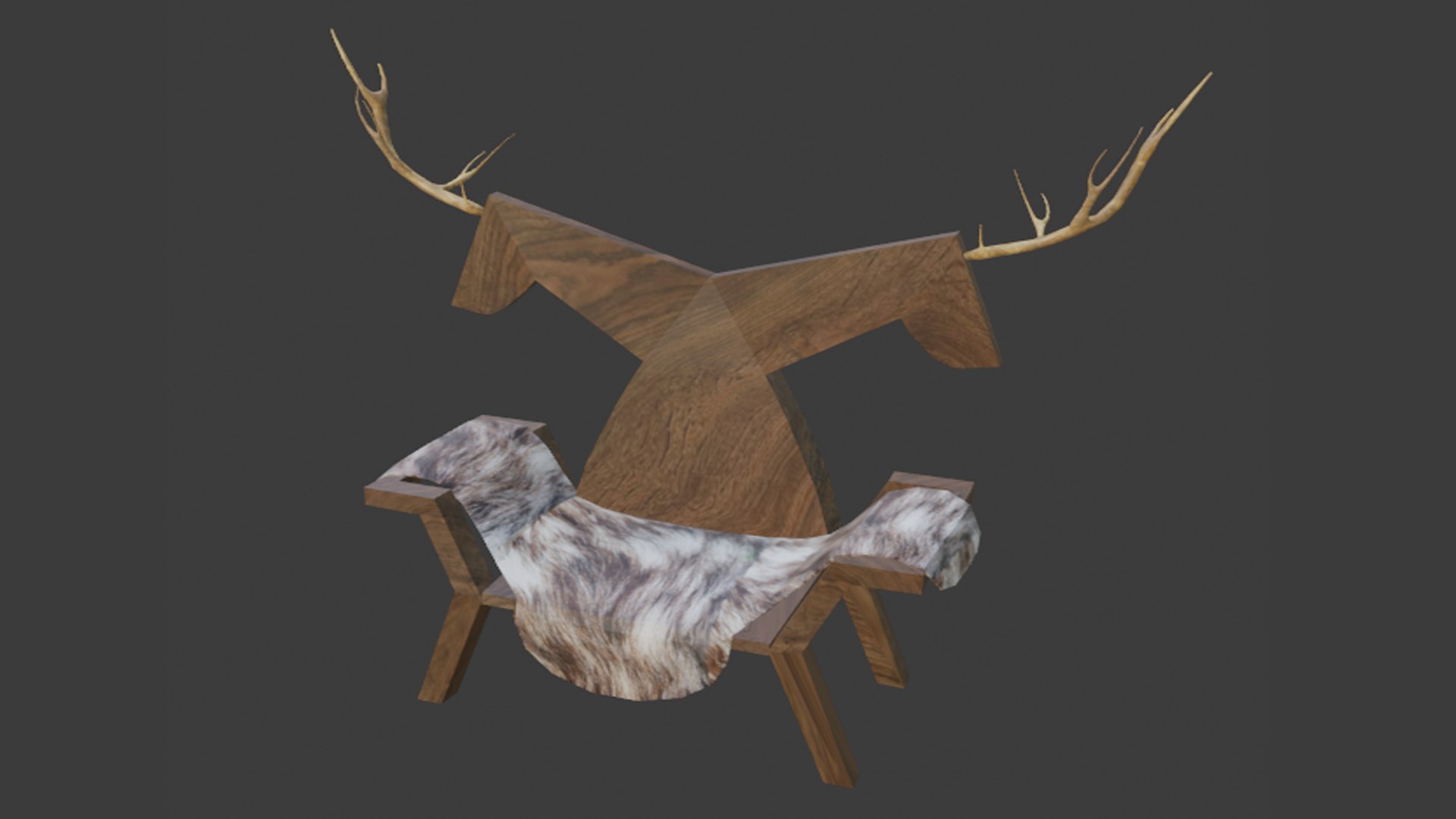 3D Deer Barbarian Throne - TurboSquid 1879712