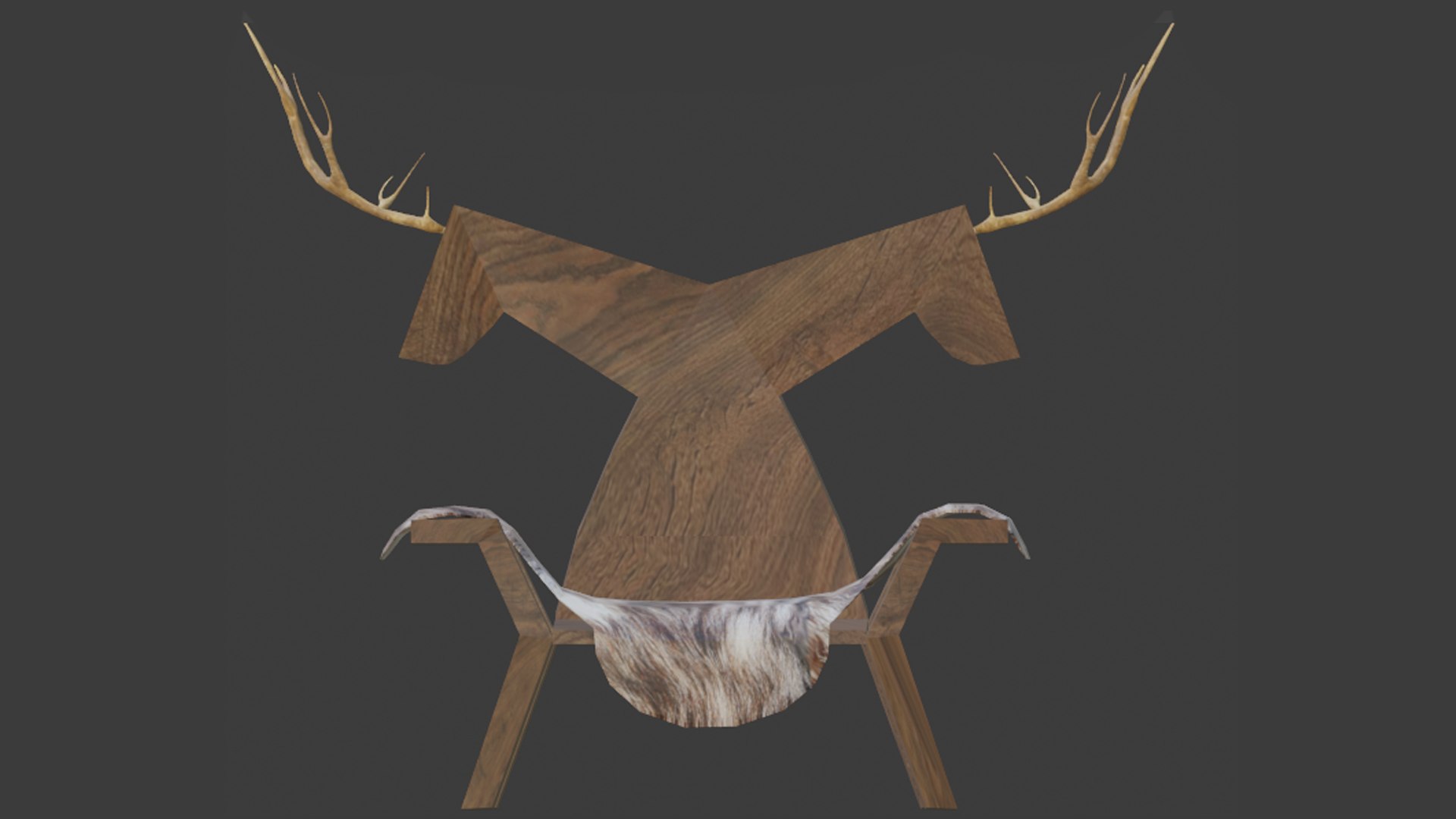 3D Deer Barbarian Throne - TurboSquid 1879712