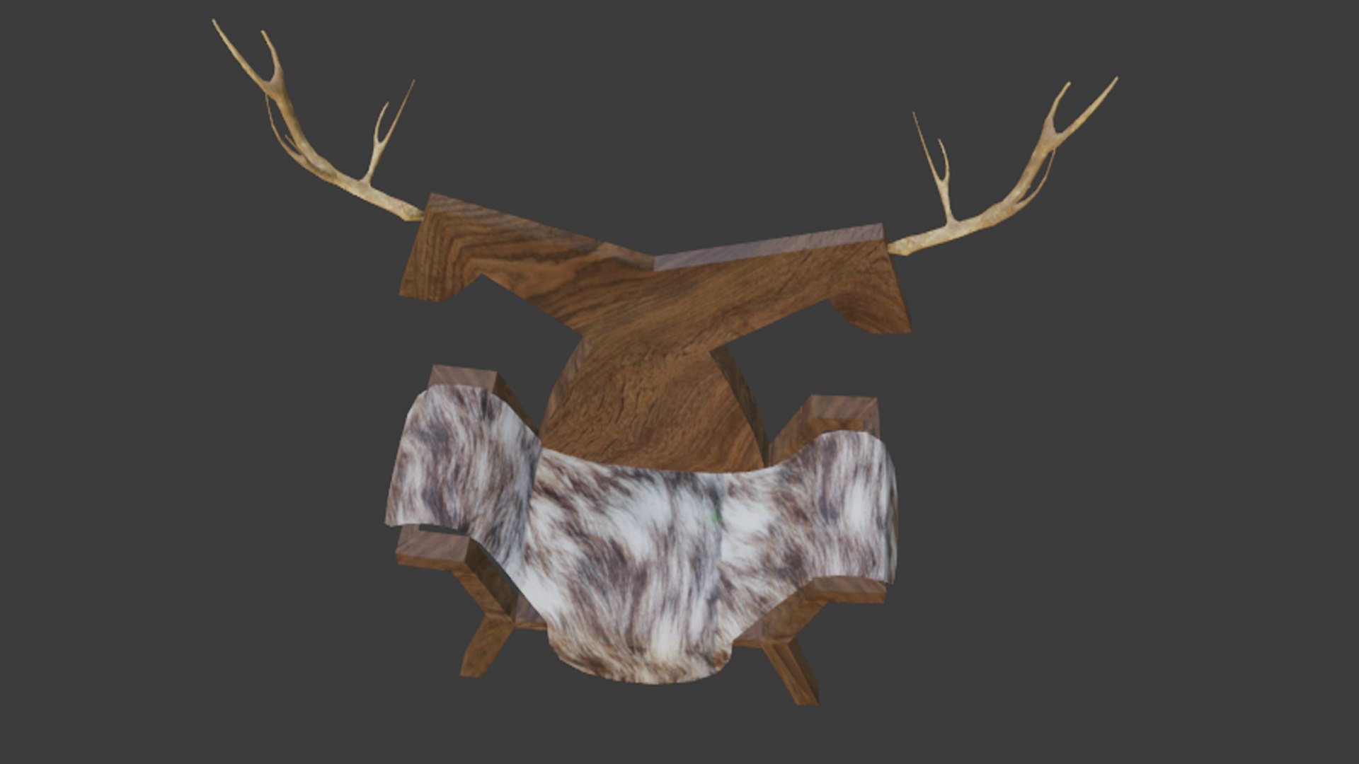 3D Deer Barbarian Throne - TurboSquid 1879712