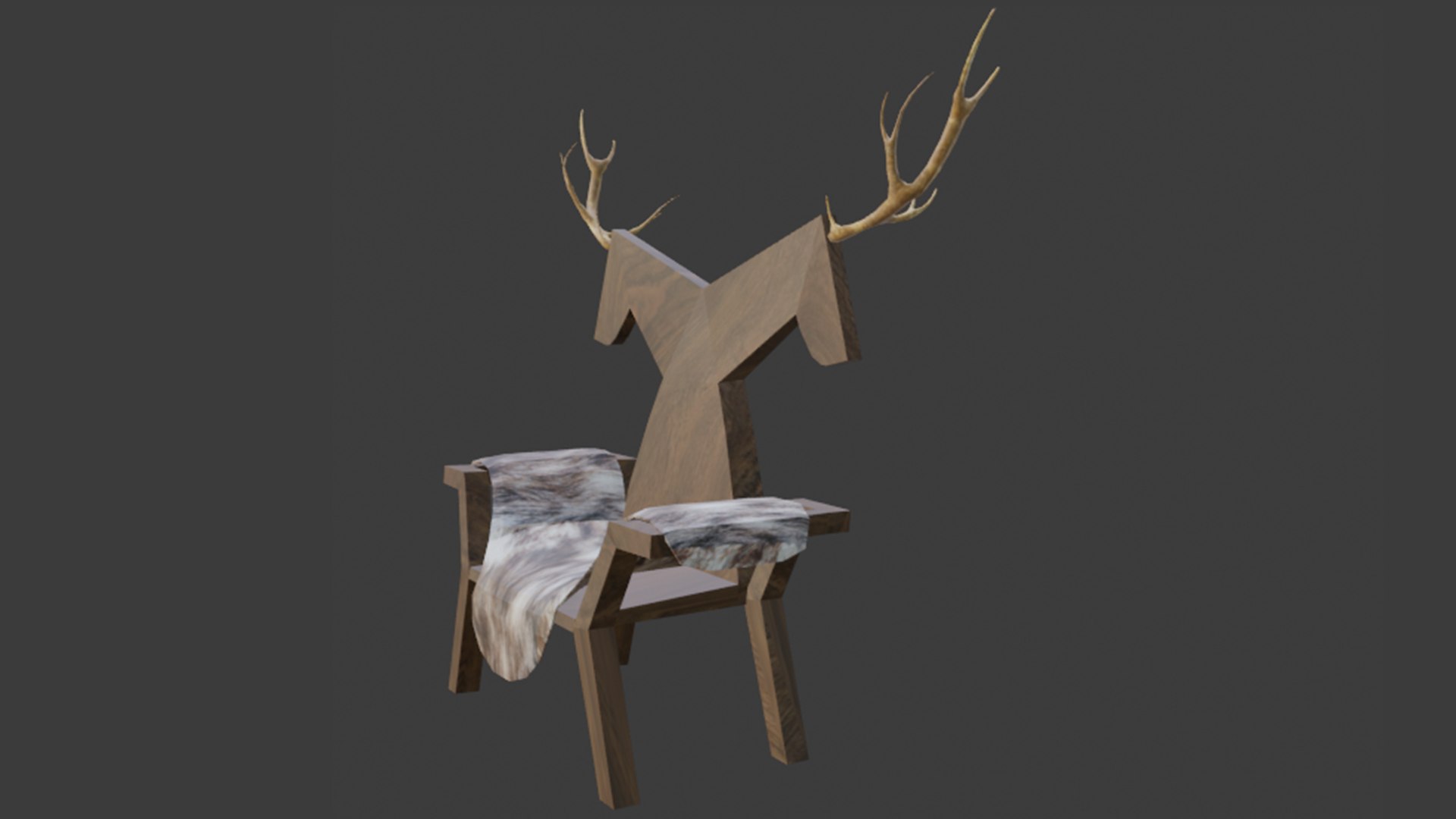 3D Deer Barbarian Throne - TurboSquid 1879712