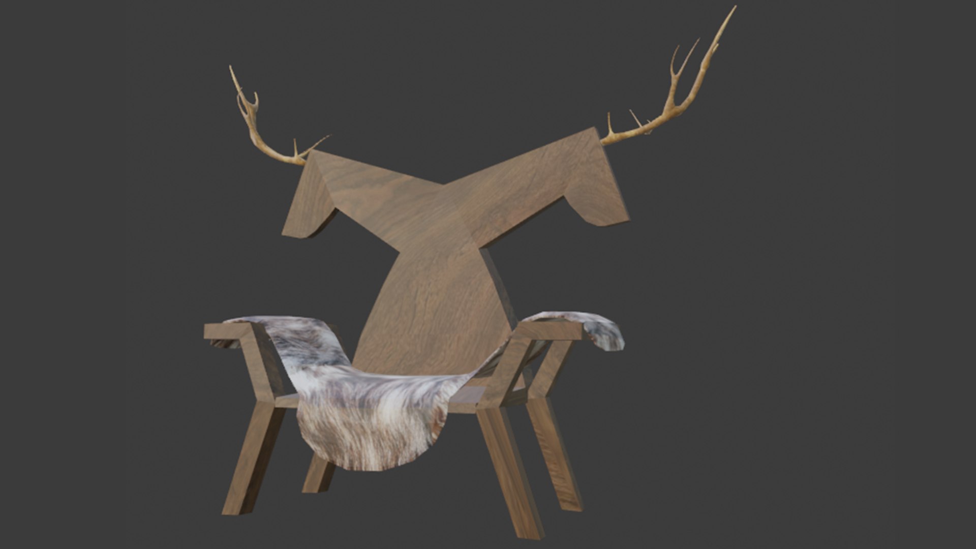 3D Deer Barbarian Throne - TurboSquid 1879712