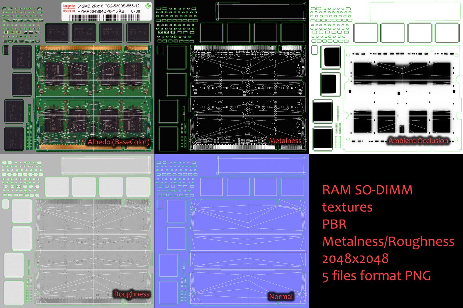 3D Ram So-dimm - TurboSquid 1513246