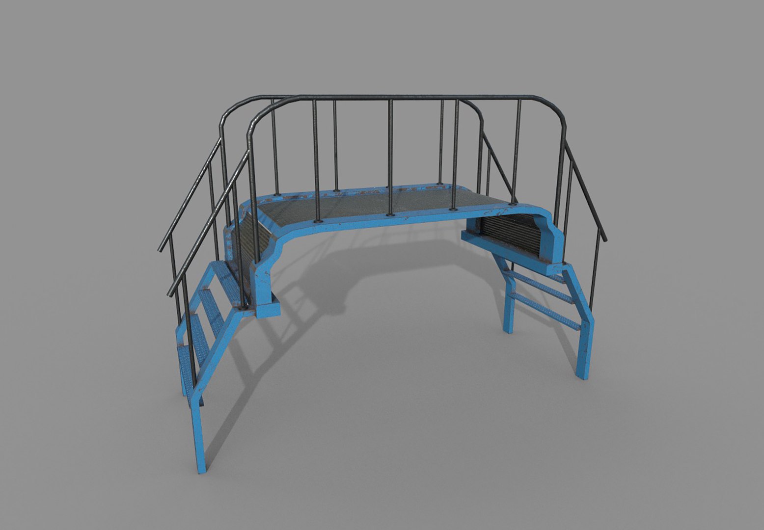 3D Model Metal Stairs And Platform - TurboSquid 1747694