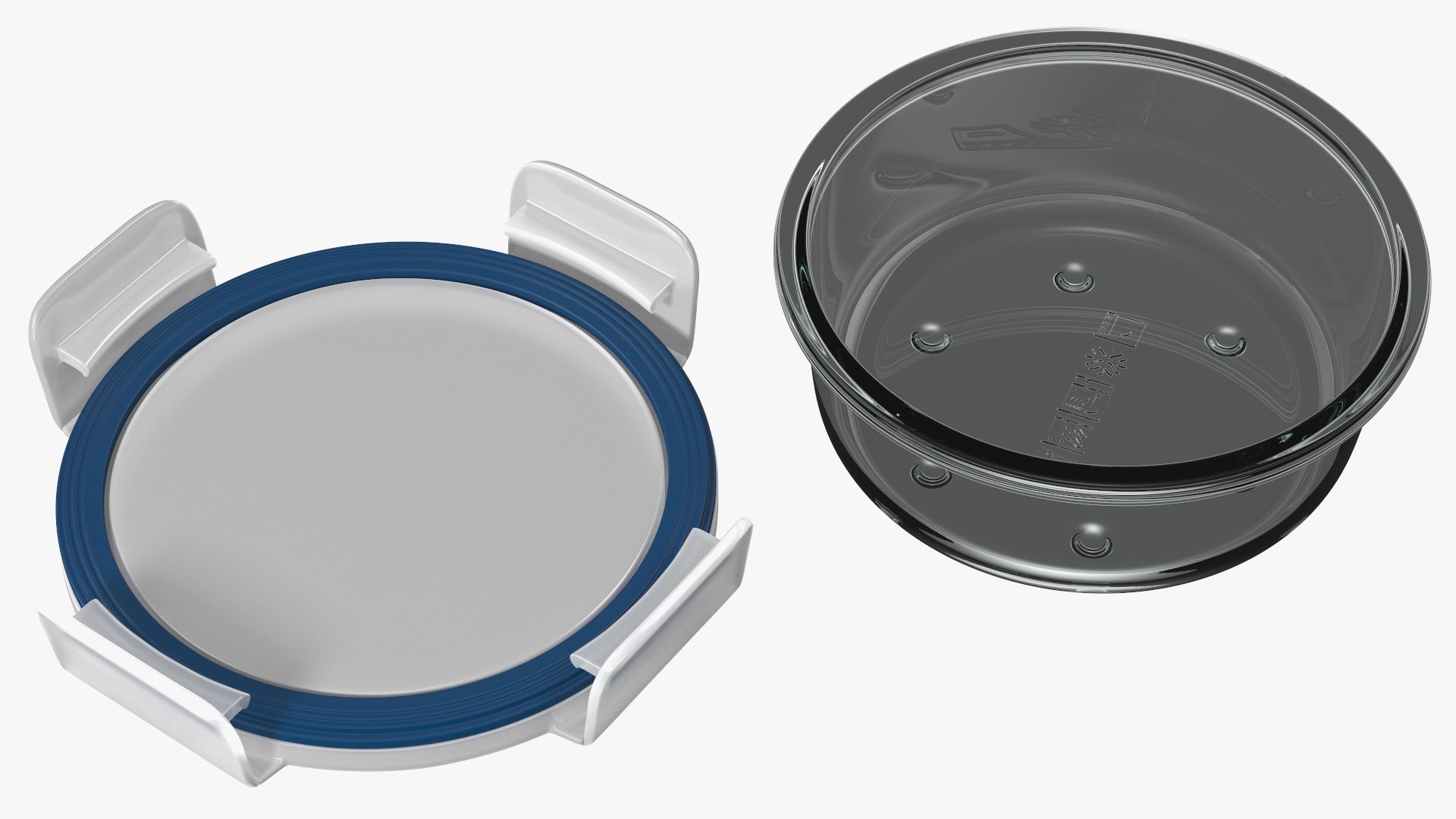 3D Round Glass Clip Lock Storage Container 400ml Model - TurboSquid 1735542