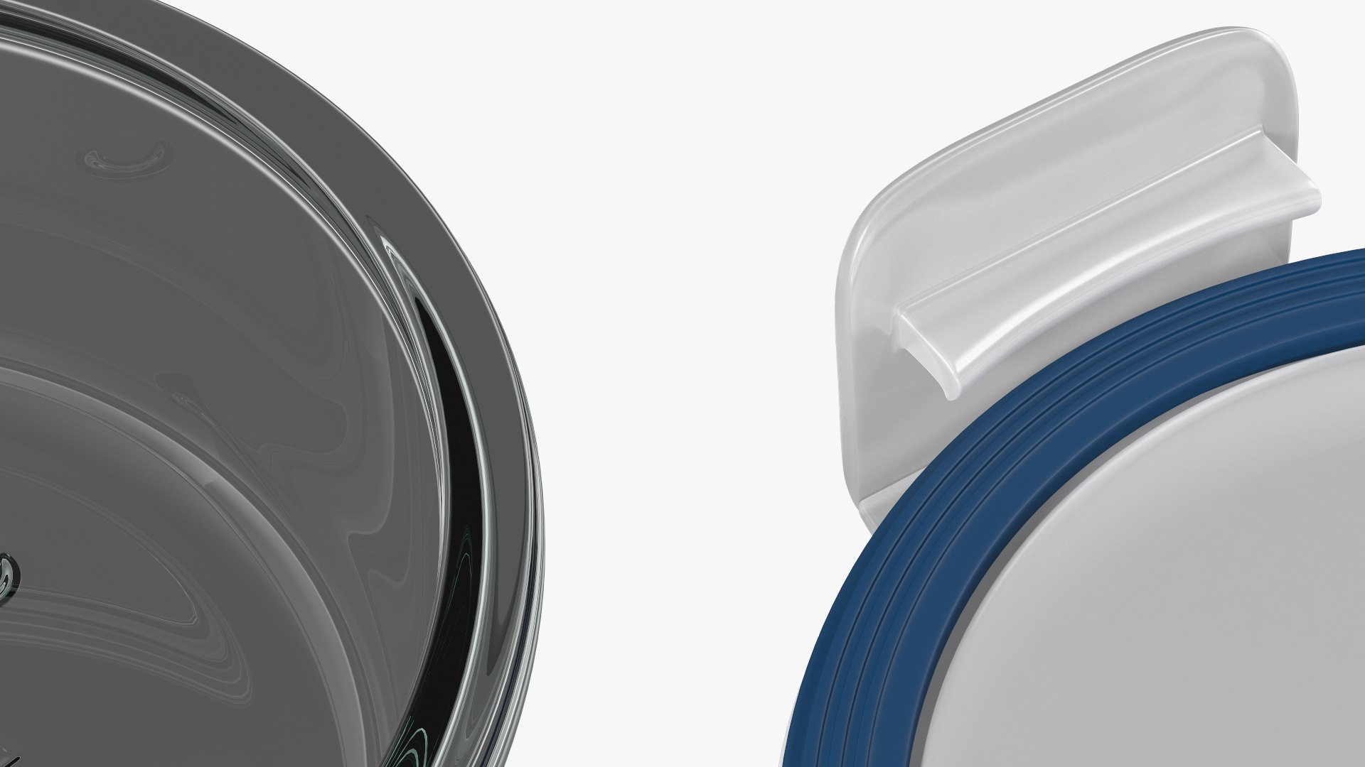 3D Round Glass Clip Lock Storage Container 400ml Model - TurboSquid 1735542