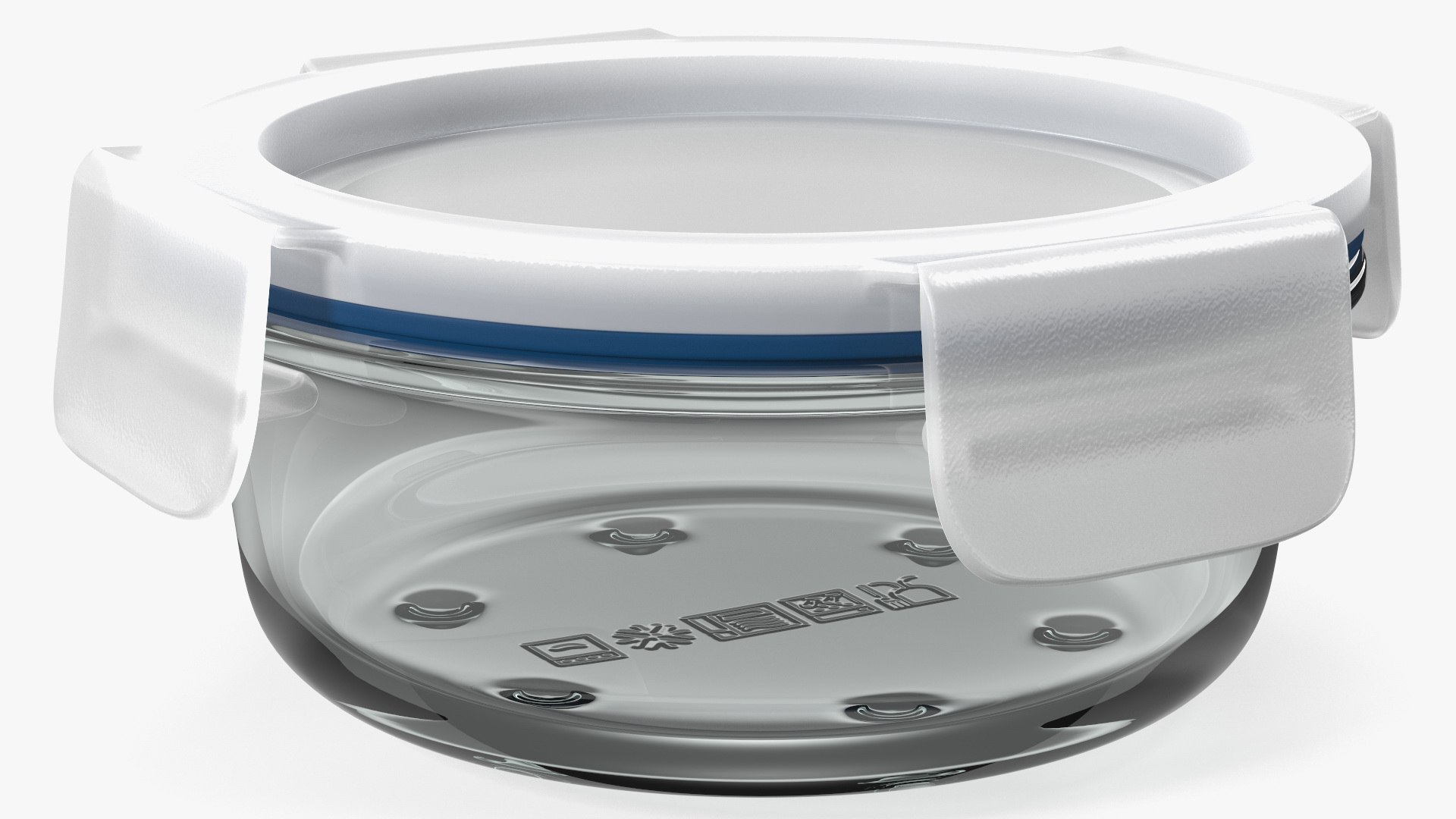 3D Round Glass Clip Lock Storage Container 400ml Model - TurboSquid 1735542