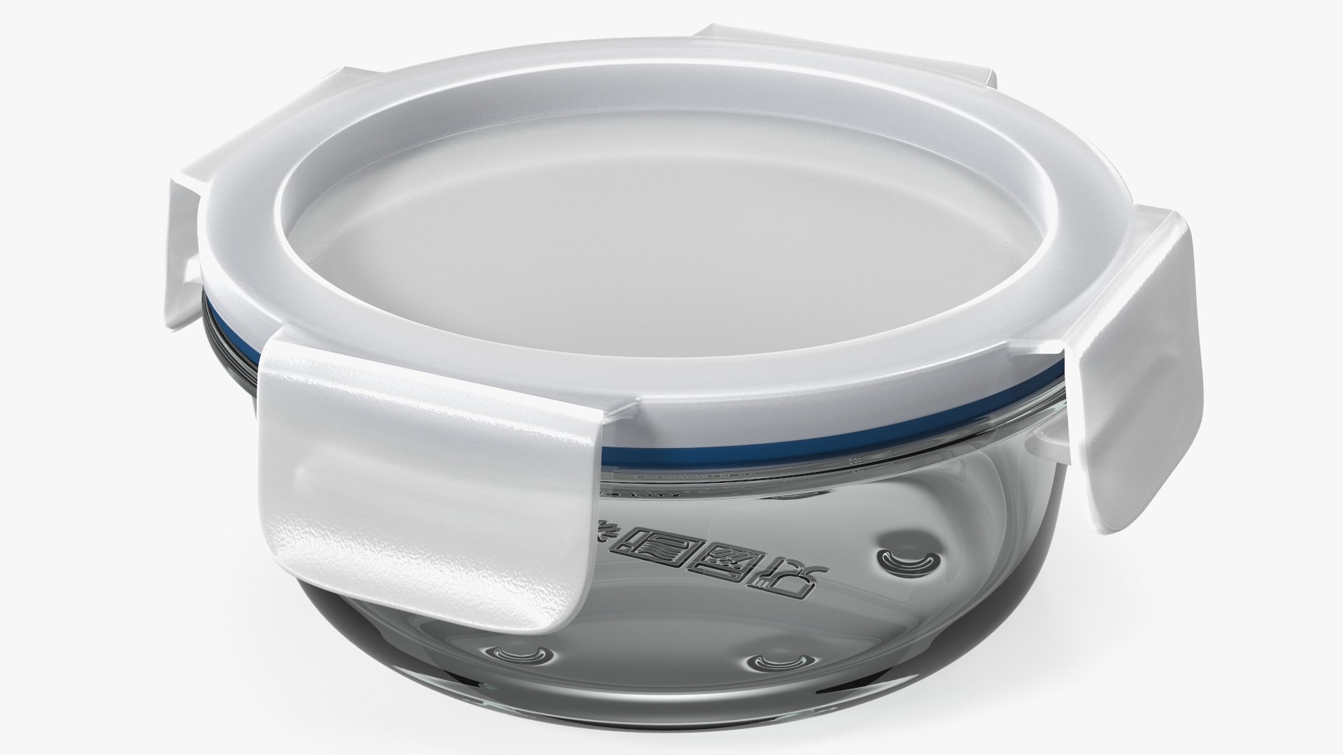 3D Round Glass Clip Lock Storage Container 400ml model - TurboSquid 1735542