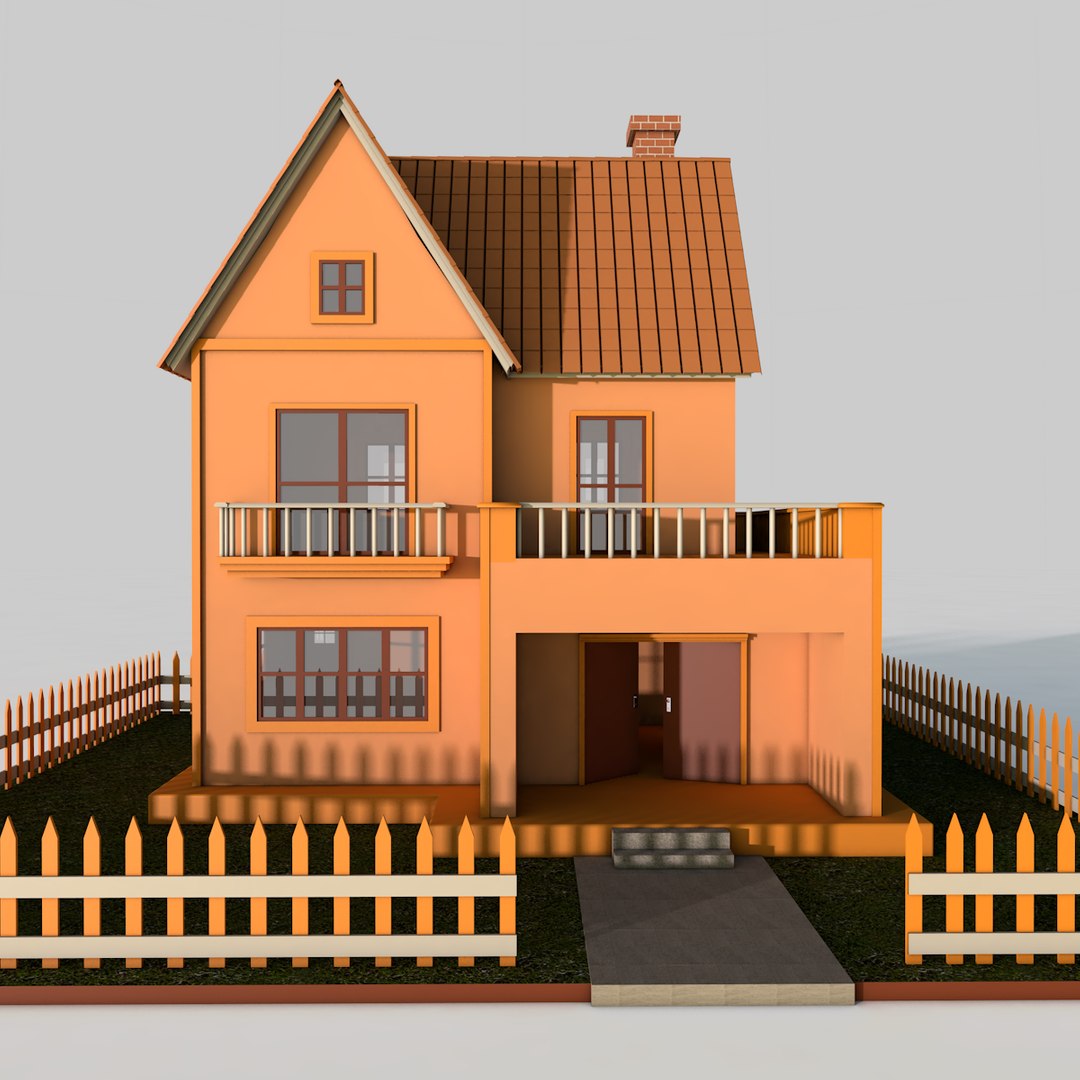 3D Model Cartoon House - TurboSquid 1440846