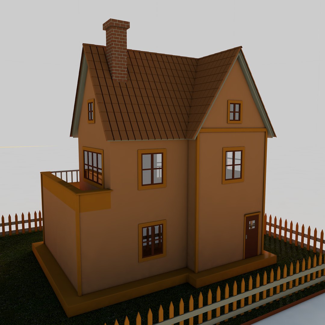 3D Model Cartoon House - TurboSquid 1440846
