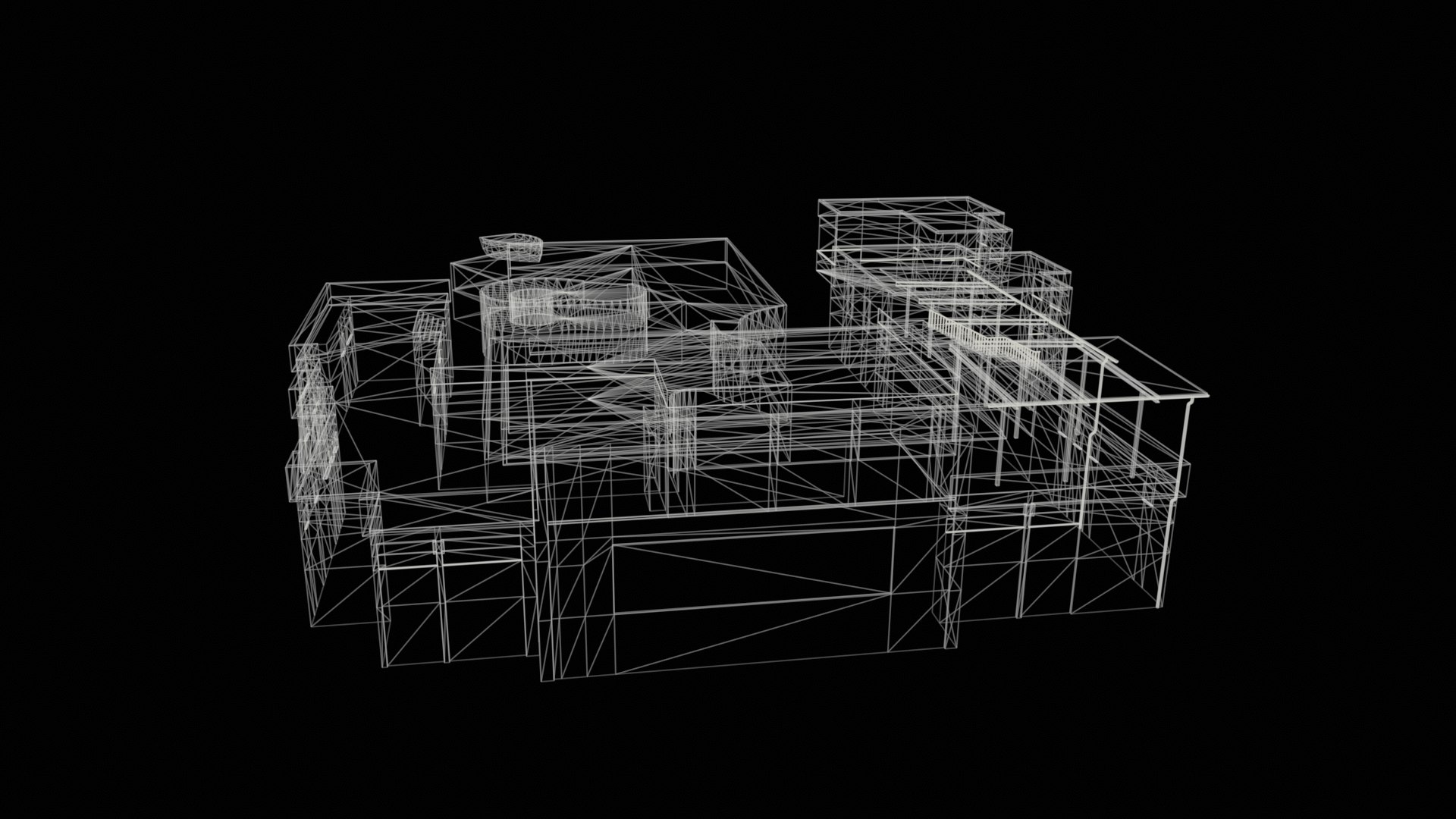 3D Model Germany Fischen Swimming Pool Building Game Ready PBR With ...