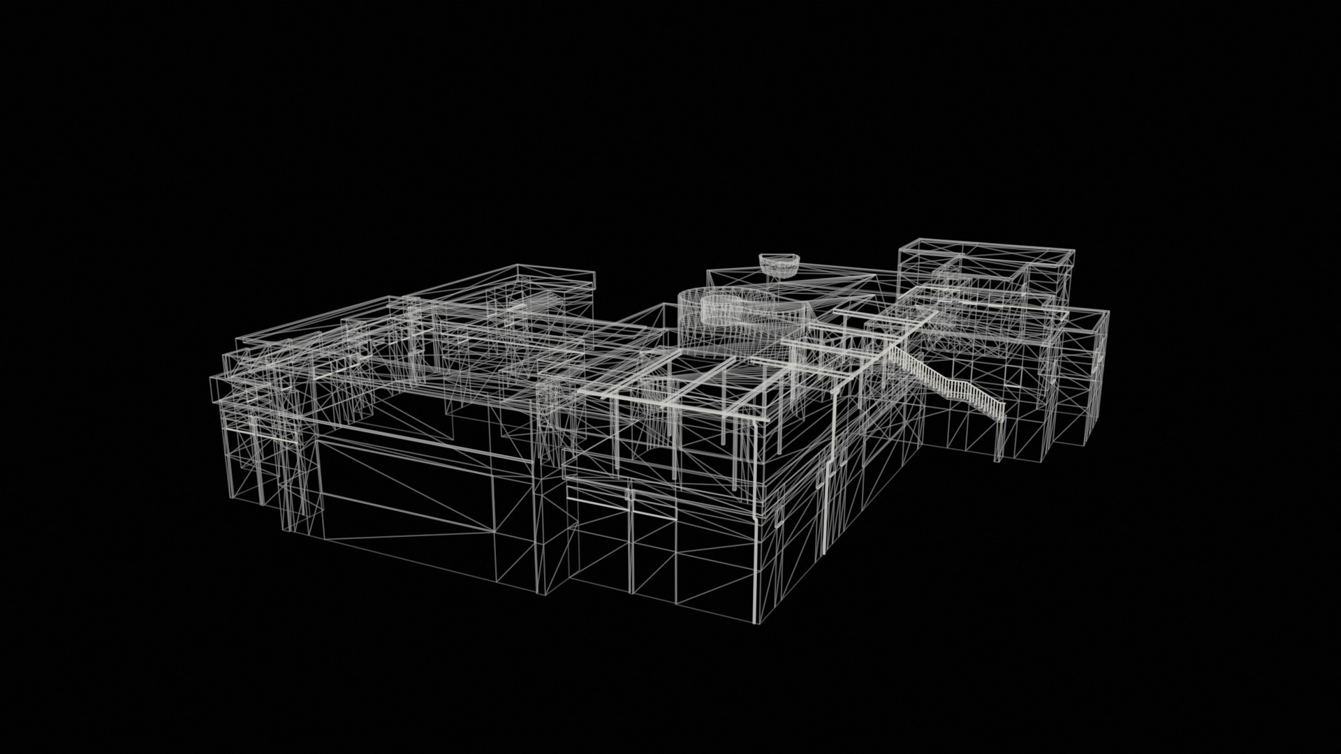 3D Model Germany Fischen Swimming Pool Building Game Ready PBR With ...