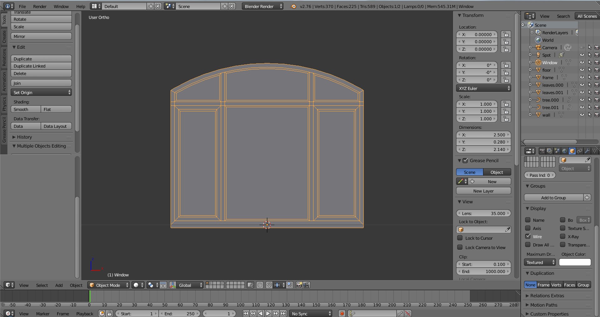 Arch Window 3d Model