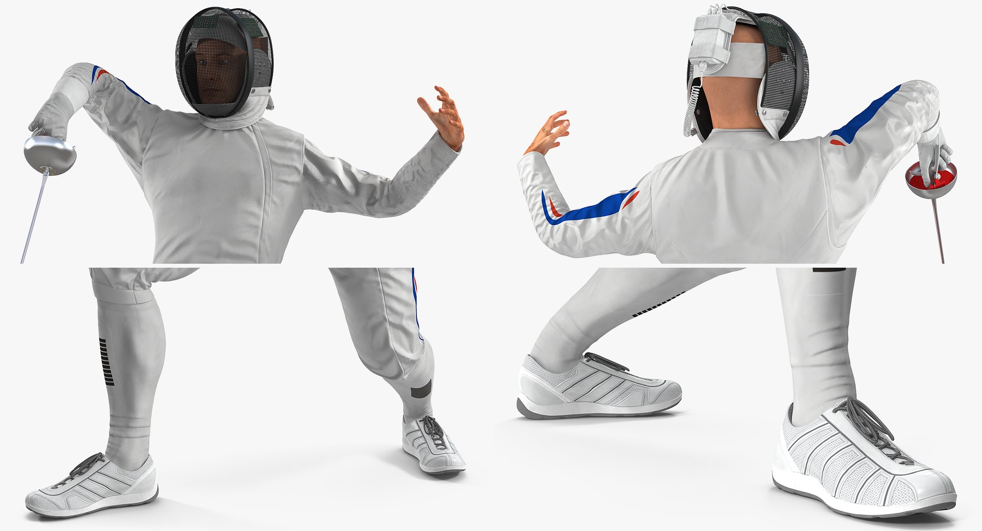 3D Fencer Defence Pose - TurboSquid 1283875
