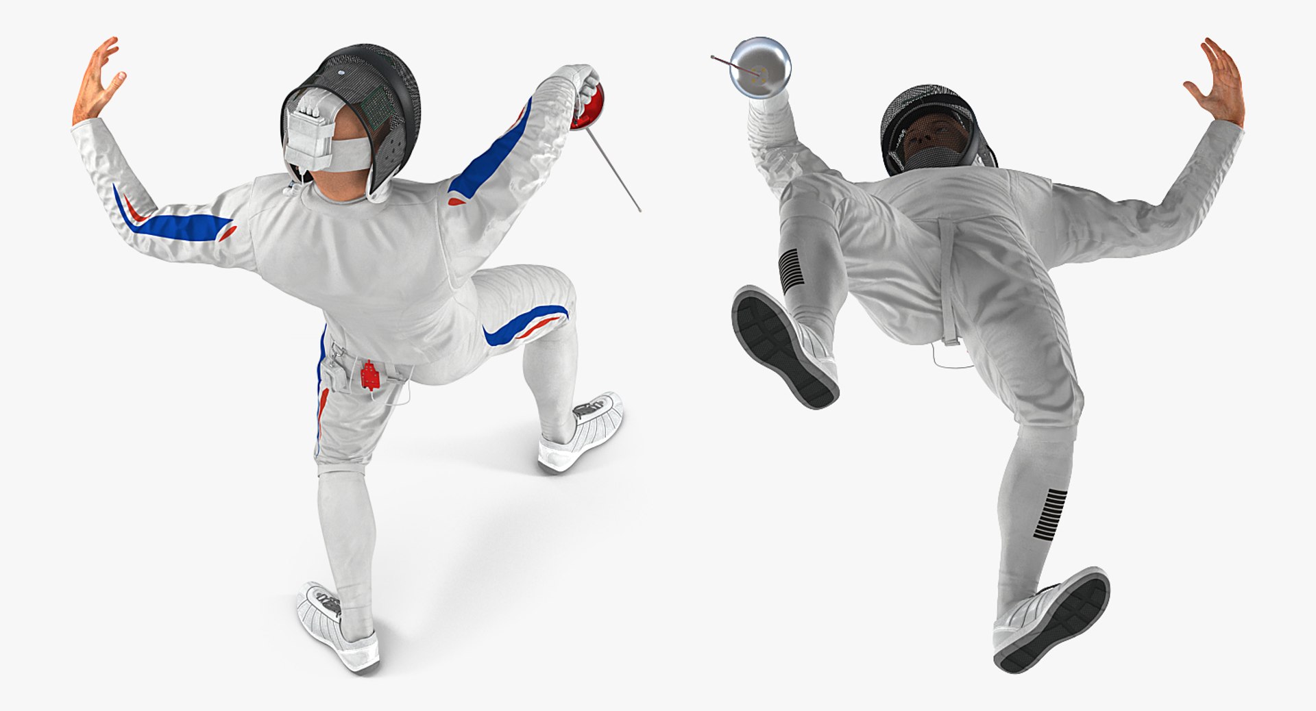 3D Fencer Defence Pose - TurboSquid 1283875
