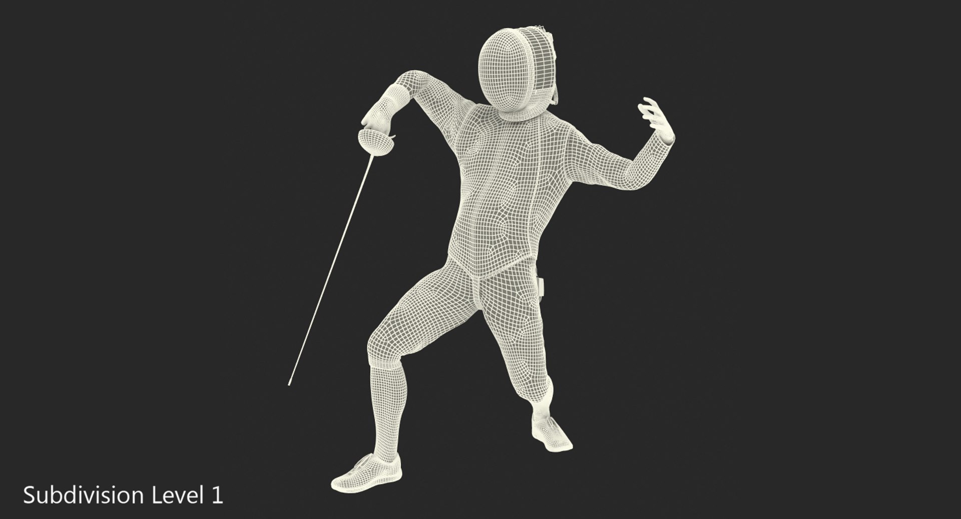 3D Fencer Defence Pose - TurboSquid 1283875