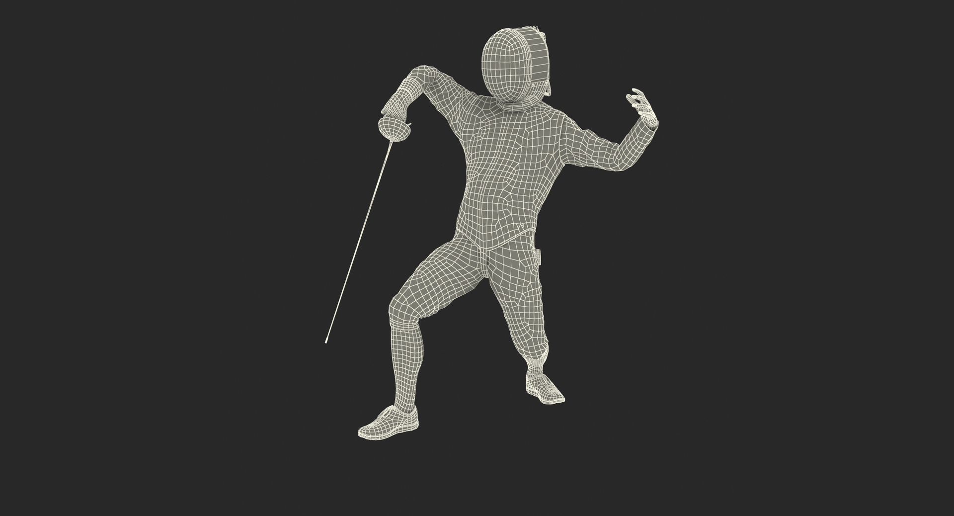 3D Fencer Defence Pose - TurboSquid 1283875