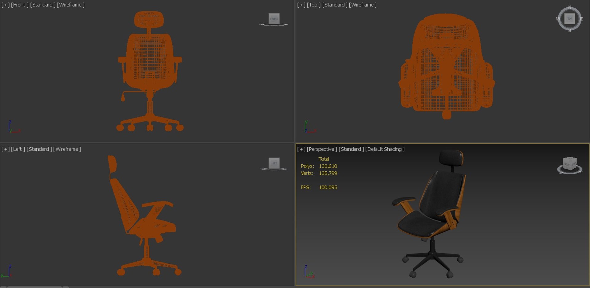 Baxton Hamilton Studio Office Chair 3D Model - TurboSquid 2020352