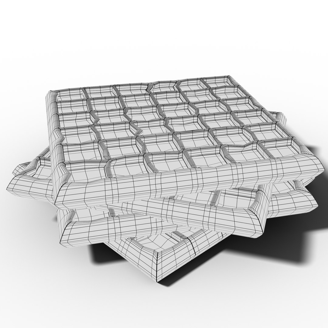 3D Waffle - TurboSquid 2086567