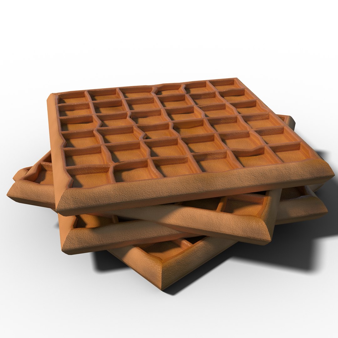 3D Waffle - TurboSquid 2086567
