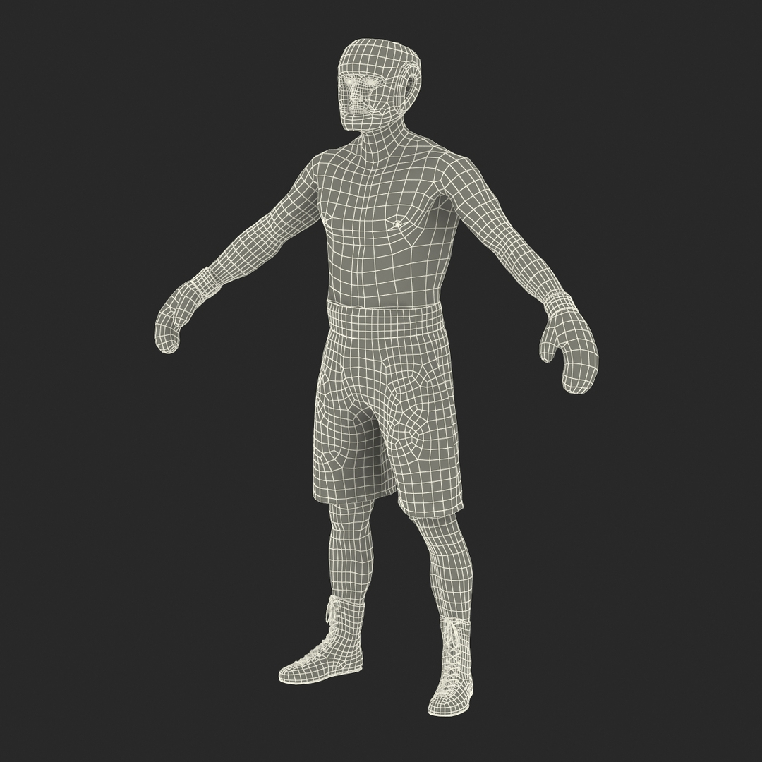 Boxer Man Rigged 3d Max